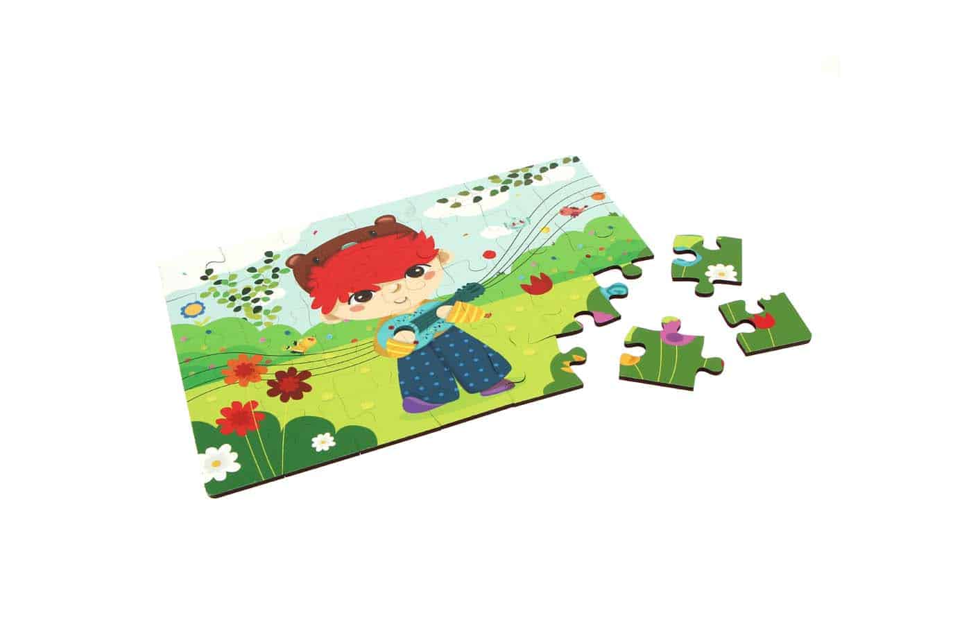 Puzzle enfant en bois 35 pièces - AgentPaper