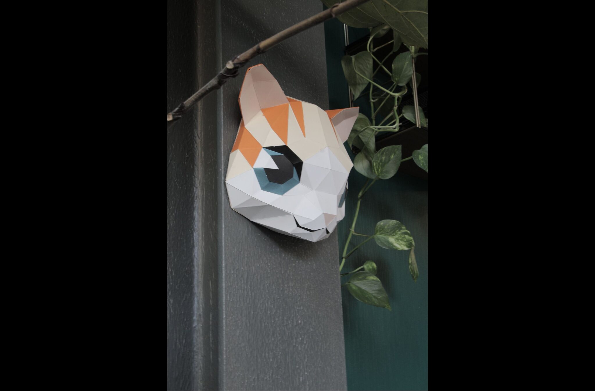 Tête de chat en papier 3D - AgentPaper