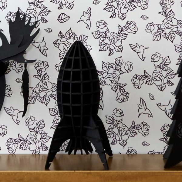 Fusée "ronde" en carton pulp - AgentPaper