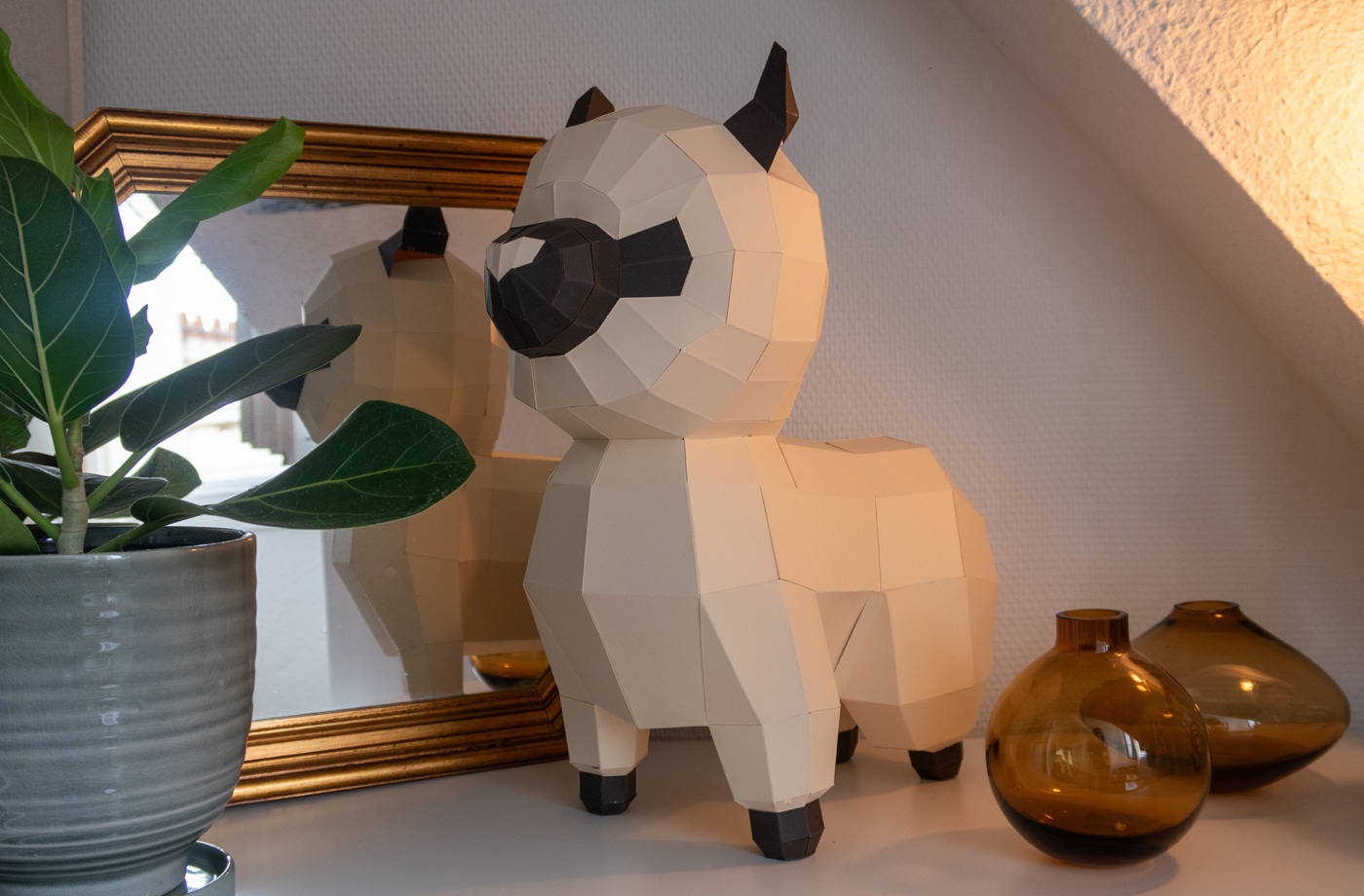 Bébé lama en papier 3D - AgentPaper