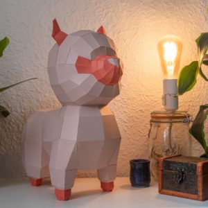 Bébé lama en papier 3D - AgentPaper