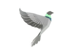 Pigeon en papier 3D - AgentPaper
